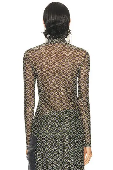 Dries Van Noten Embellished Turtleneck Top