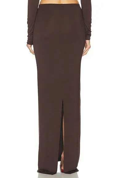 Eterne Maxi Soft Jersey Skirt - Espresso