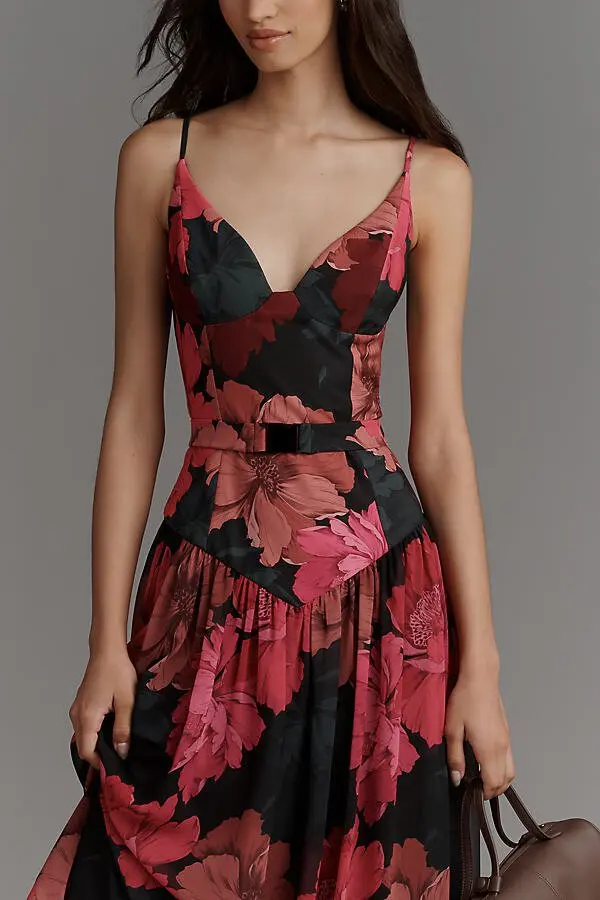 Hutch Drop-Waist Maxi Dress In Black Pattern - 29% Off | Editorialist