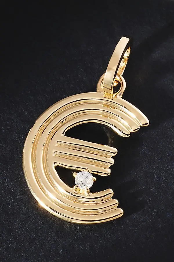 Adina Reyter Groovy Diamond Initial Hinged Charm - E