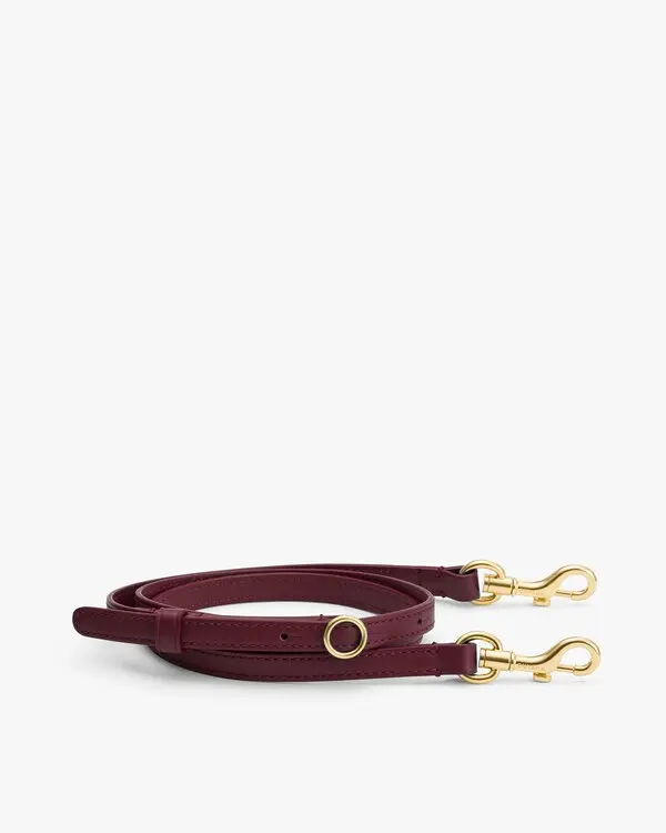 Cuyana Thin Adjustable Leather Strap - Cherry