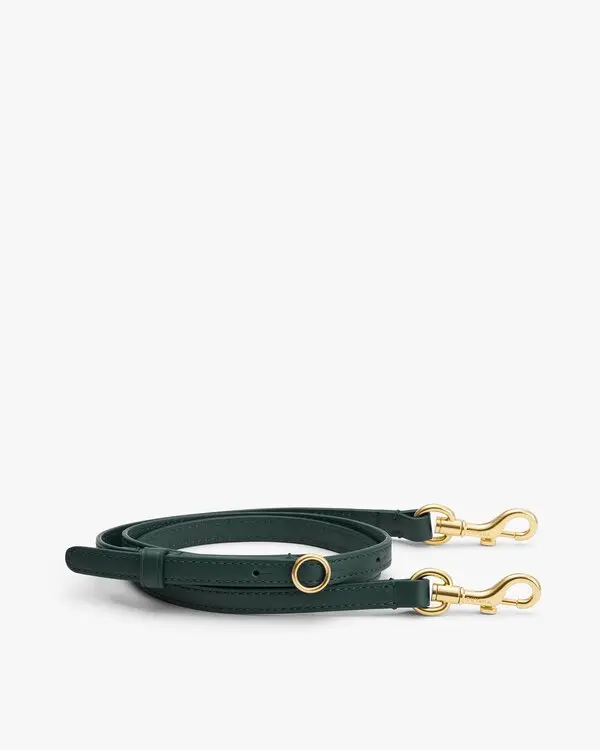 Cuyana Thin Adjustable Leather Strap - Forest
