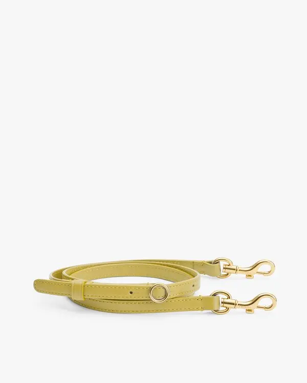 Cuyana Thin Adjustable Leather Strap - Lime