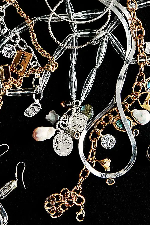 Chan Luu Quartz Dangle Charm Necklace - Clear
