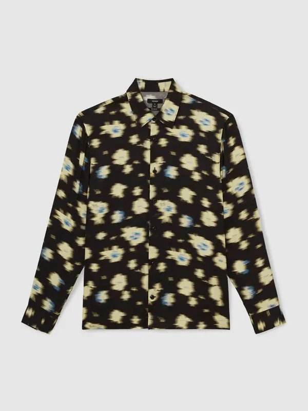 REISS Petal Abstract Floral-print Shirt