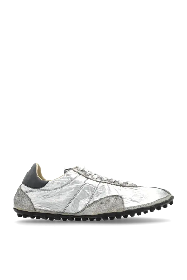 MAISON MARGIELA Low Top Metallic Sneakers - Silver