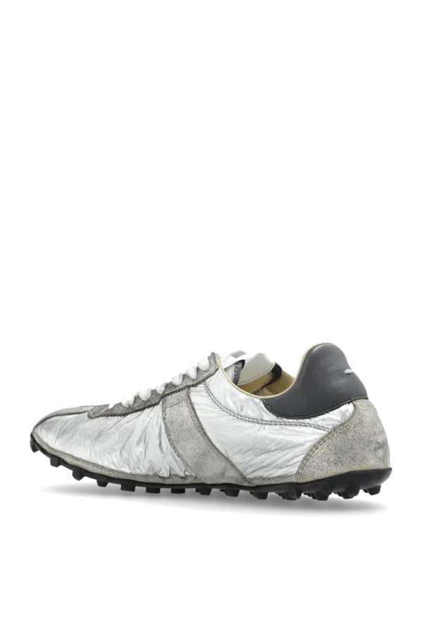 MAISON MARGIELA Low Top Metallic Sneakers - Silver