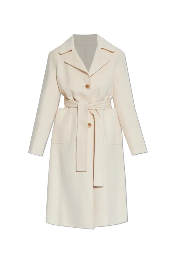 Add Wool & Cashmere Knee-length Coat - Cream