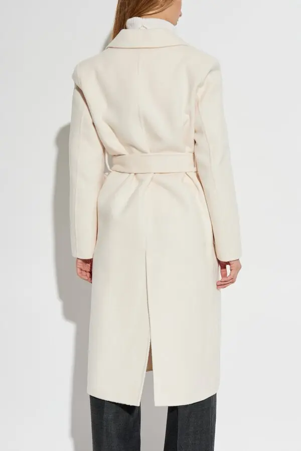 Add Wool & Cashmere Knee-length Coat - Cream