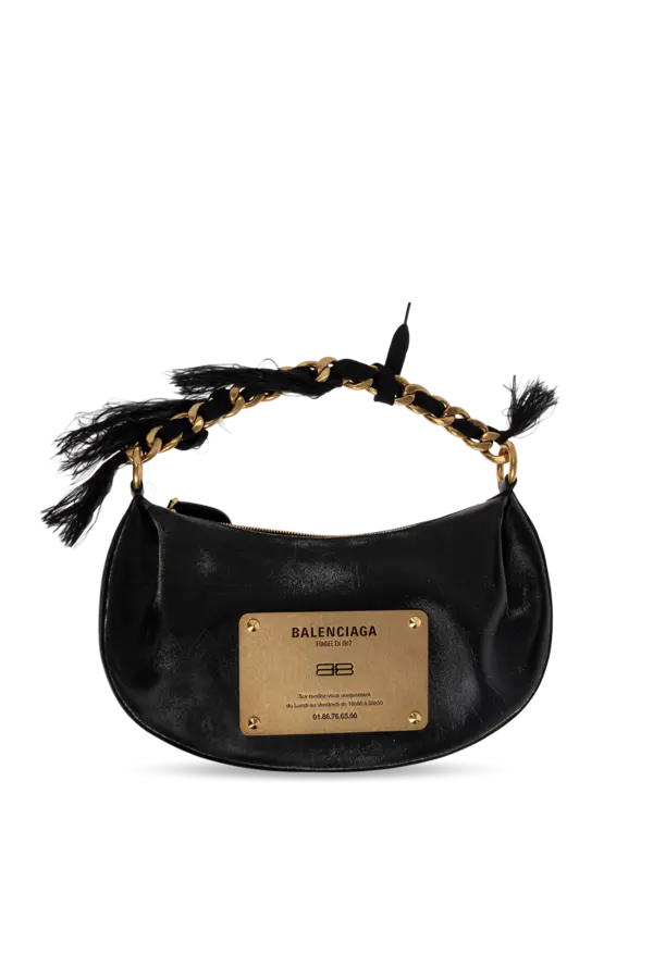 Balenciaga Leather Shoulder Bag With Vintage Effect