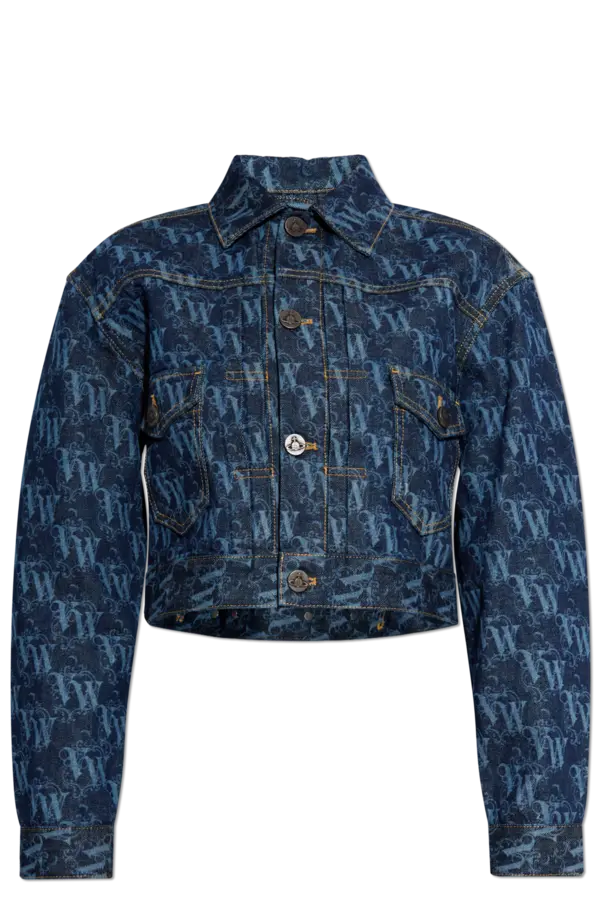 VIVIENNE WESTWOOD Monogram Denim Jacket - Navy Blue
