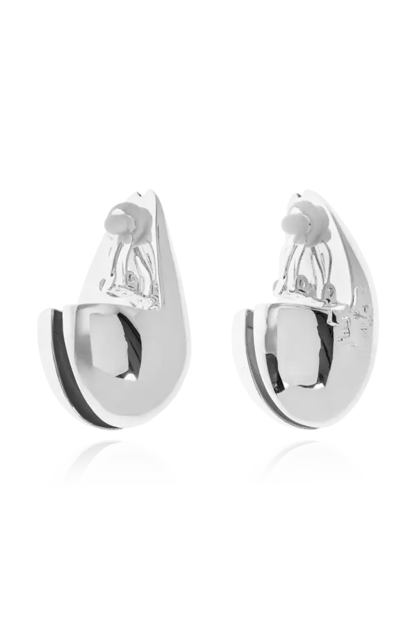Tory Burch Brass Clip-on Earrings - Silver