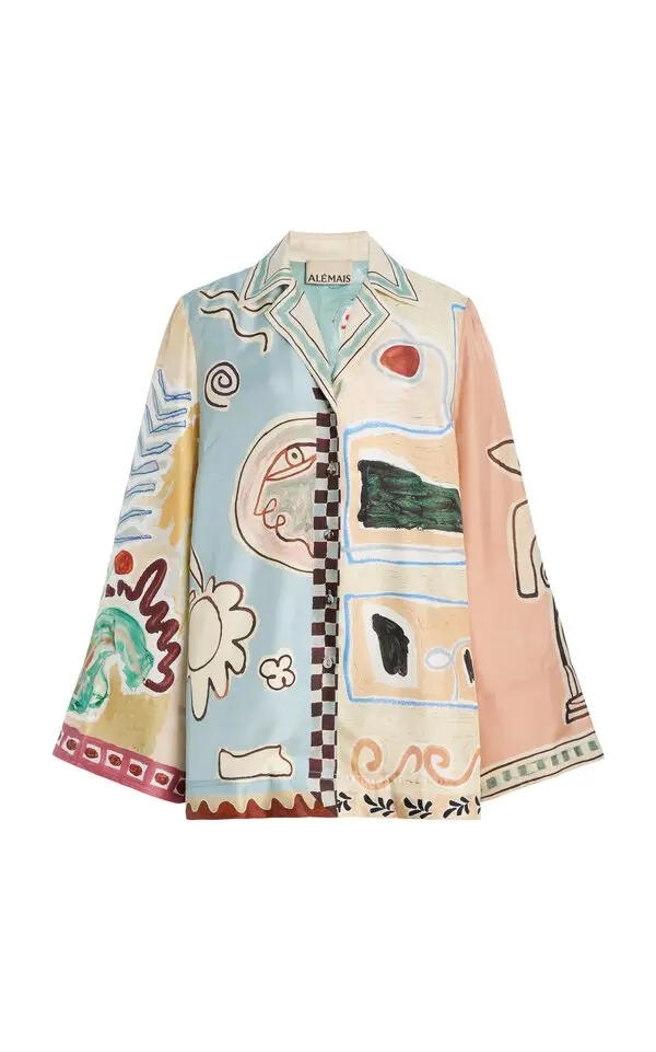 ALEMAIS Michelle Printed Silk-twill Shirt - Multi