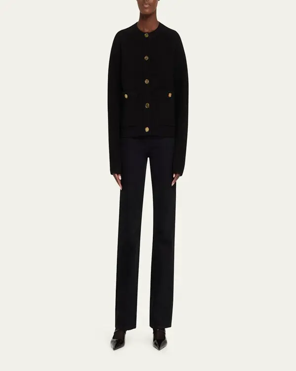 TOTEME Cashmere-wool Button Cardigan - Black