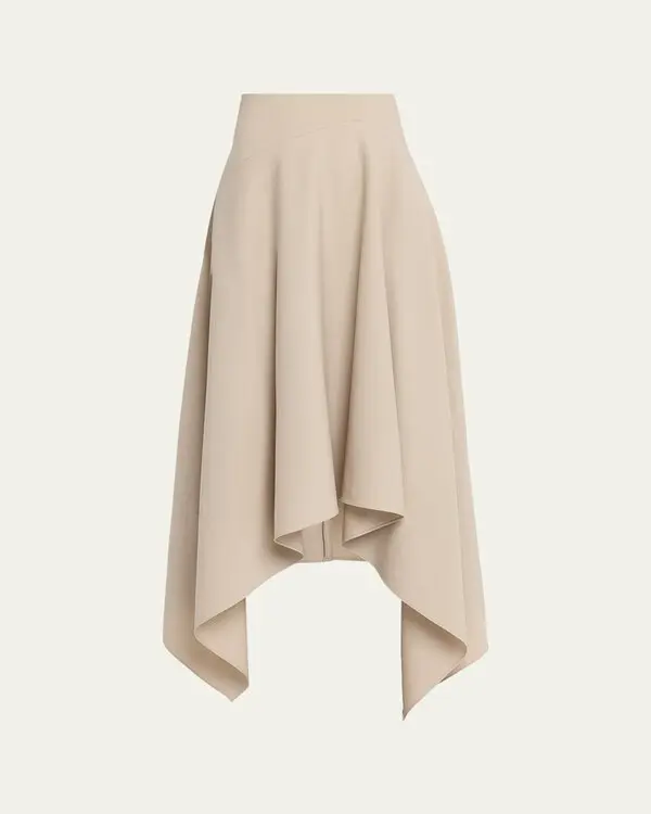 Lafayette 148 New York Wool Suiting Maxi Skirt - Plaster