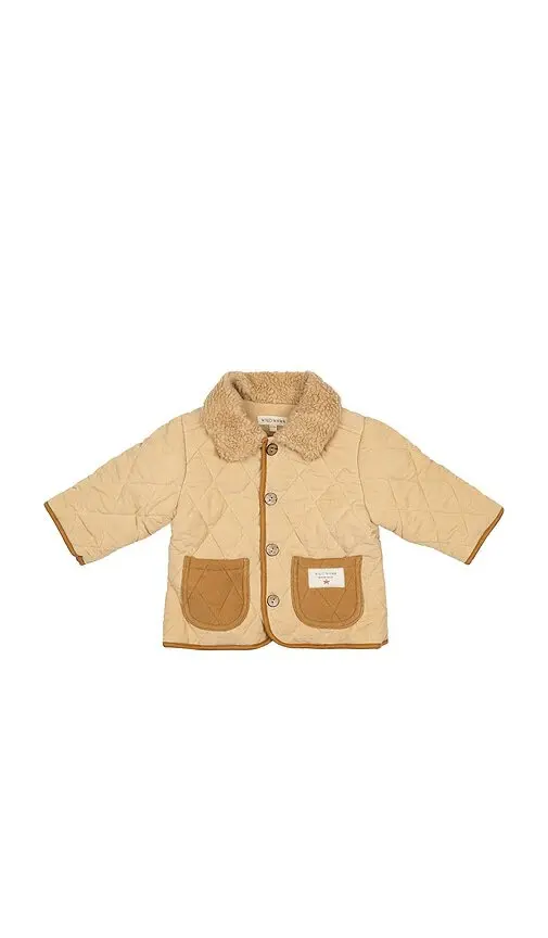 WILD WAWA Quilted Jacket With Sherpa Collar