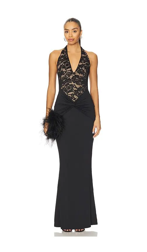 slim fit dress slacks Lennox Halter Gown – Stylestarter main image 1