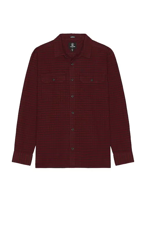 Volcom Augustone Long Sleeve Shirt In Red