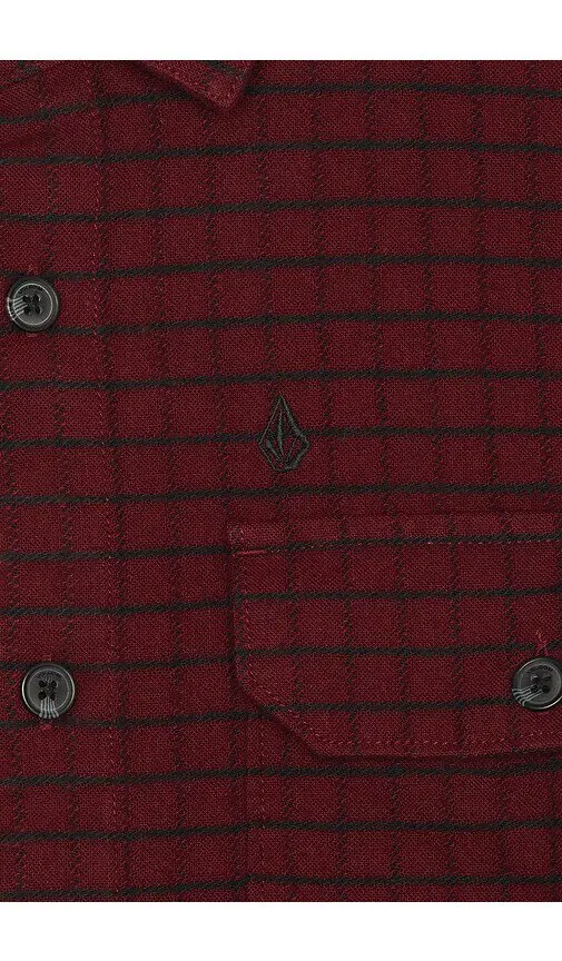 Volcom Augustone Long Sleeve Shirt In Red