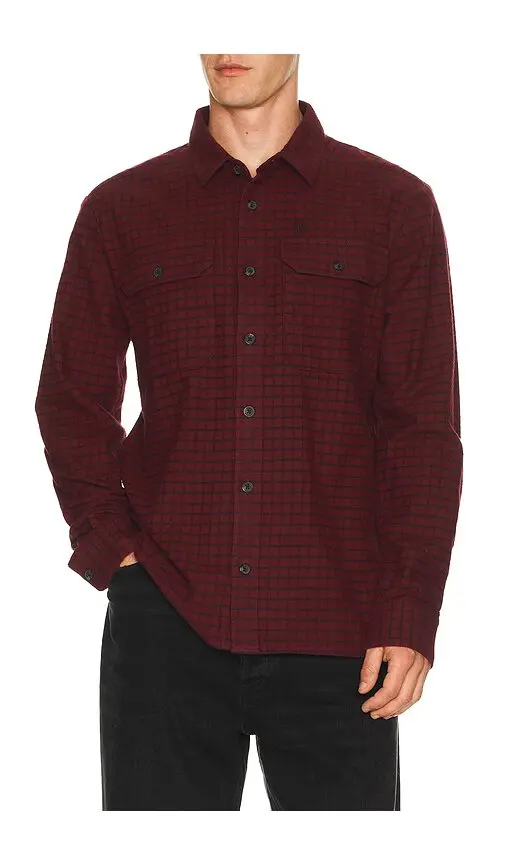 Volcom Augustone Long Sleeve Shirt In Red
