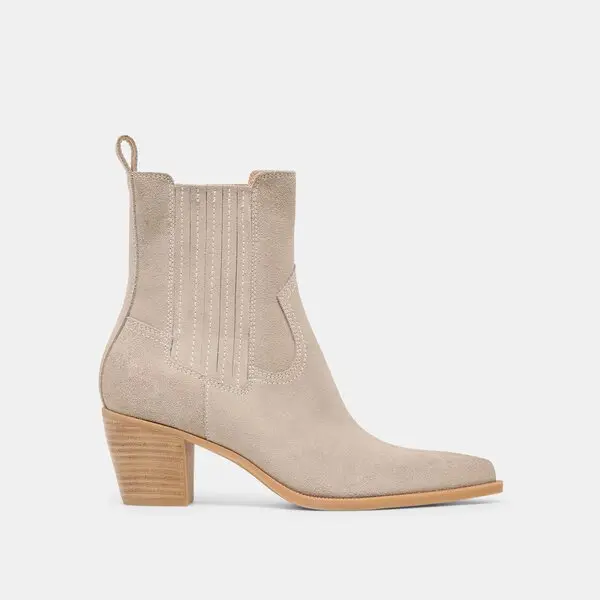 DOLCEVITA Slim Booties - Taupe Suede