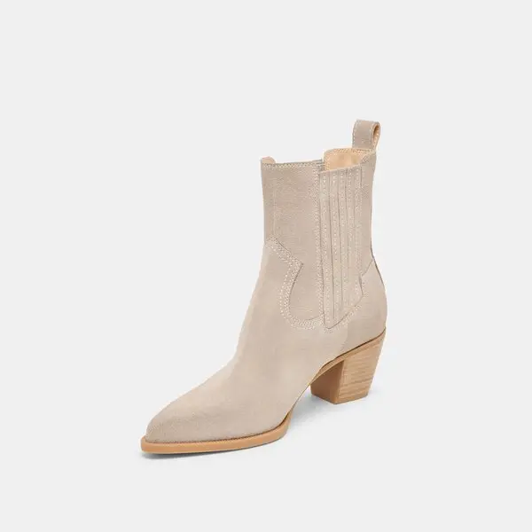 DOLCEVITA Slim Booties - Taupe Suede