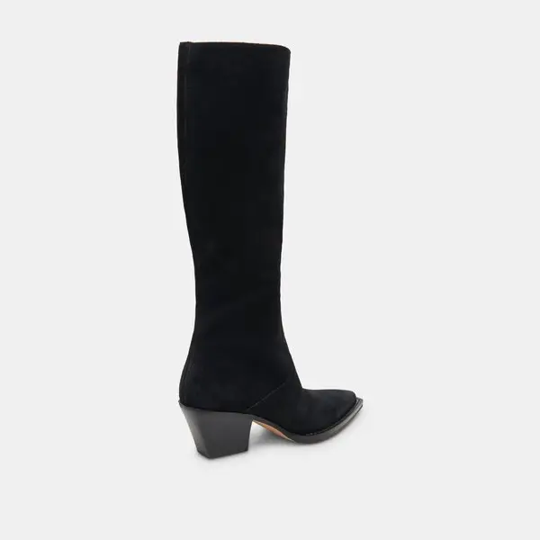 Dolce Vita Raj Wide Calf Boots - Onyx Suede