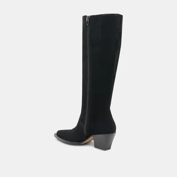 Dolce Vita Raj Wide Calf Boots - Onyx Suede