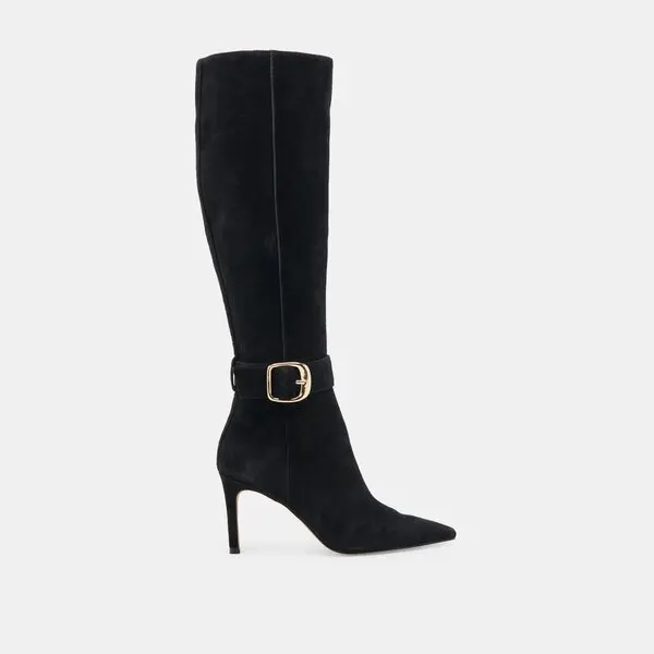 DOLCEVITA Kinzy Knee High Boots - Onyx Suede