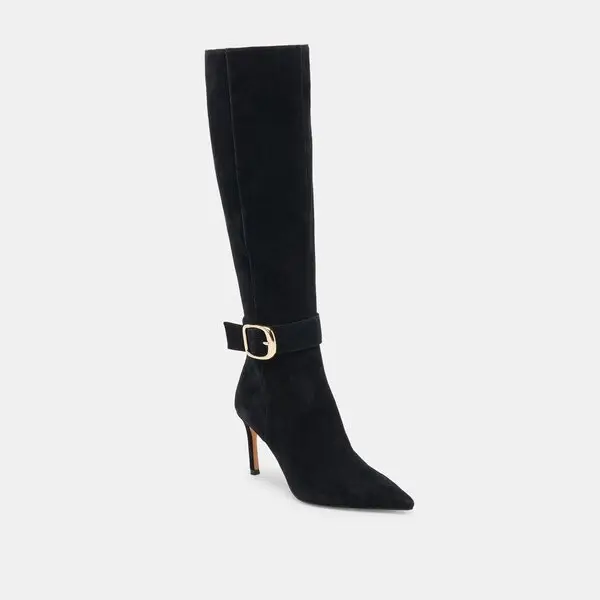 DOLCEVITA Kinzy Knee High Boots - Onyx Suede