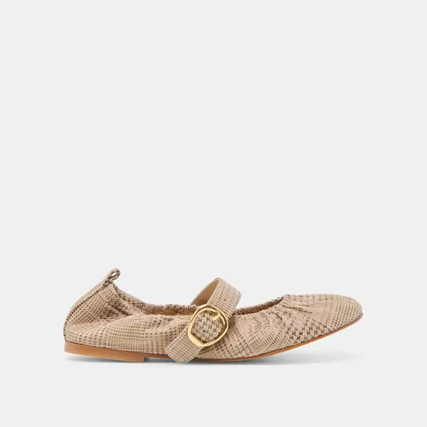DOLCEVITA Caely Ballet Flats - Herringbone Printed Suede