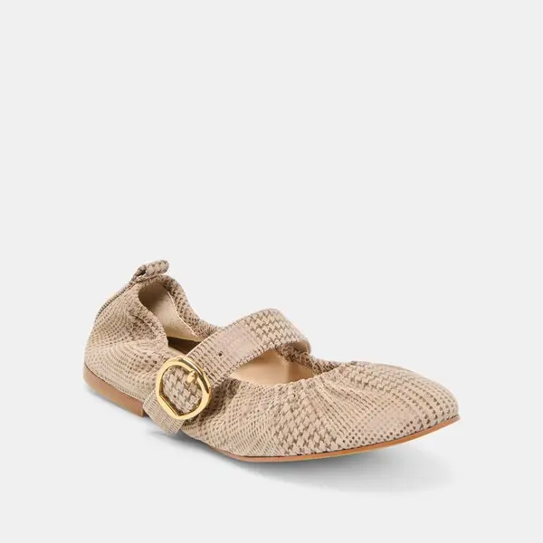 DOLCEVITA Caely Ballet Flats - Herringbone Printed Suede