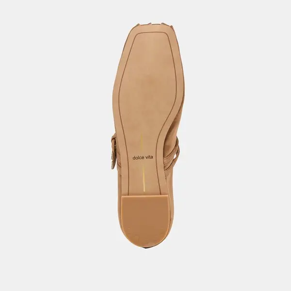 DOLCEVITA Gibsen Ballet Flats - Mid Brown Satin