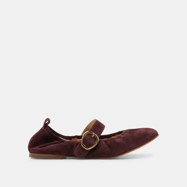 DOLCEVITA Caely Ballet Flats - Mulberry Suede