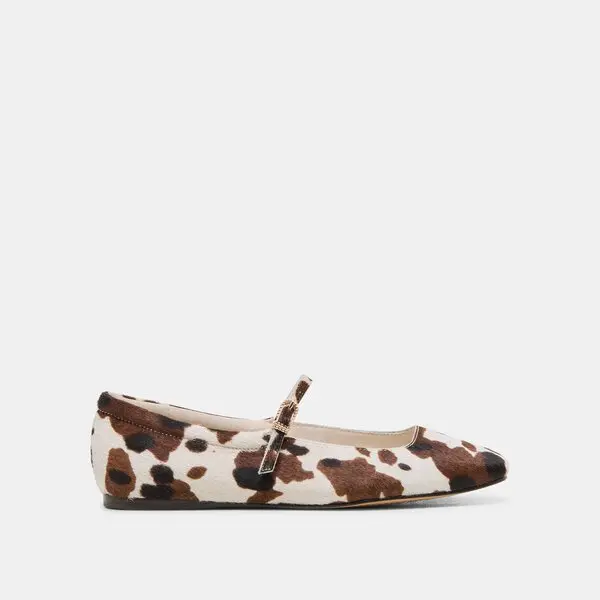 DOLCEVITA Reyes Ballet Flats - Cocoa Taurus Calf Hair