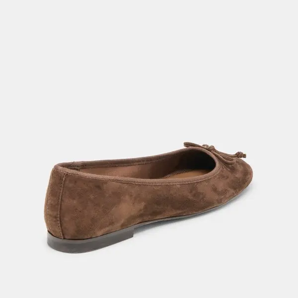 DOLCEVITA Ritla Ballet Flats - Dk Brown Suede