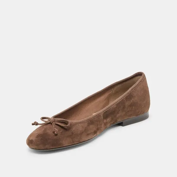 DOLCEVITA Ritla Ballet Flats - Dk Brown Suede