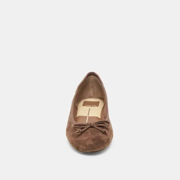 DOLCEVITA Ritla Ballet Flats - Dk Brown Suede