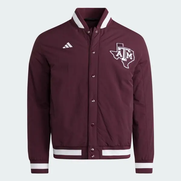 Adidas Texas A&m Aggies Coaches Dugout Jacket - Team Maroon