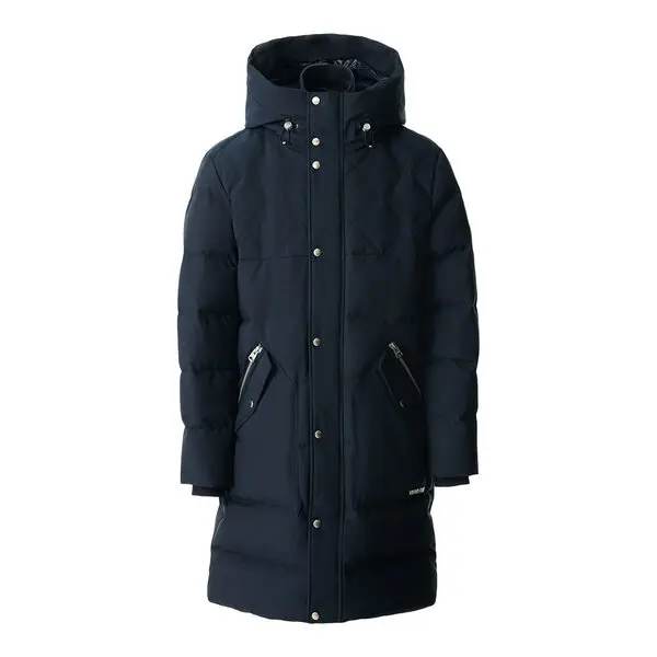 Mackage Quilted Down Parka With Removable Bib - Navy