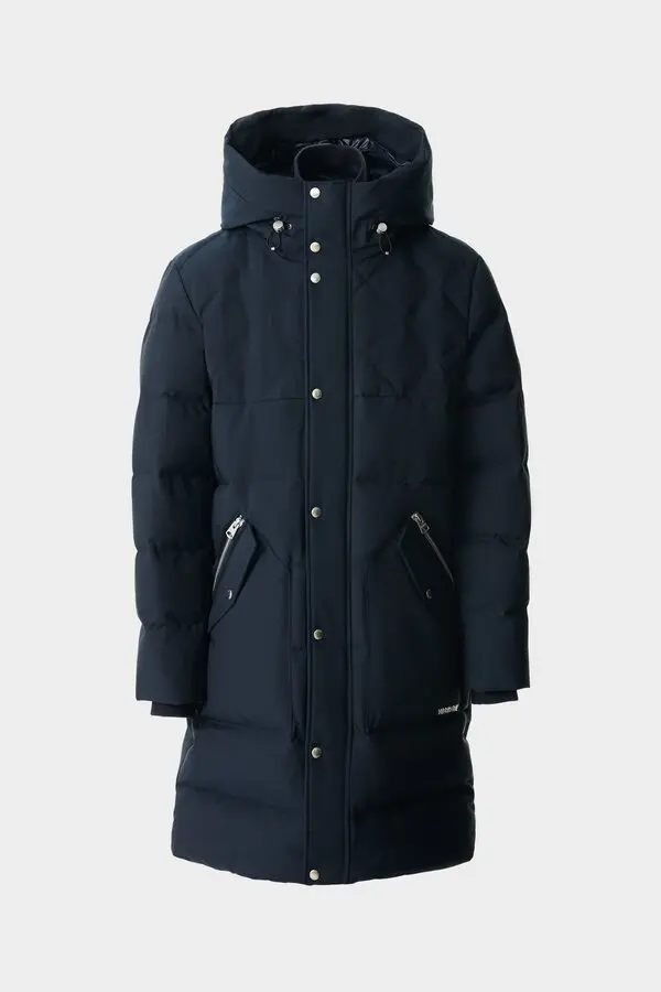 Mackage Quilted Down Parka With Removable Bib - Navy