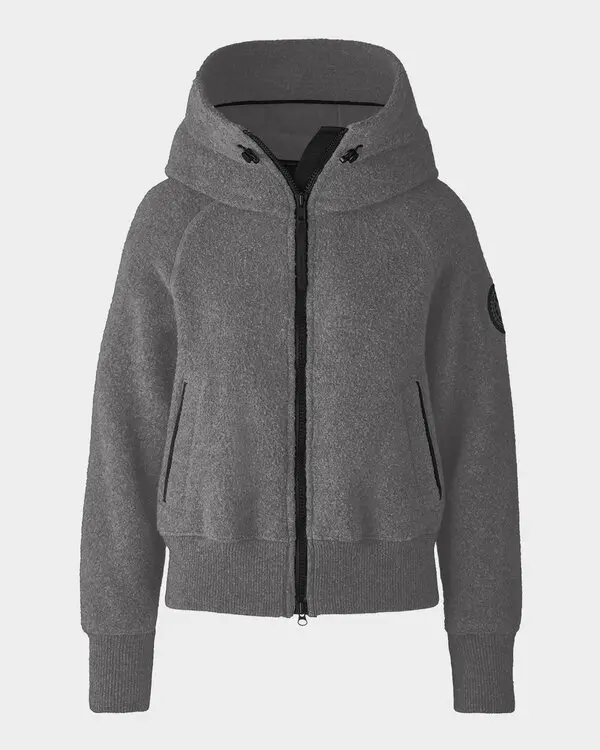 Canada Goose Chilliwack Hooded Fleece Bomber Jacket - Willow Grey
