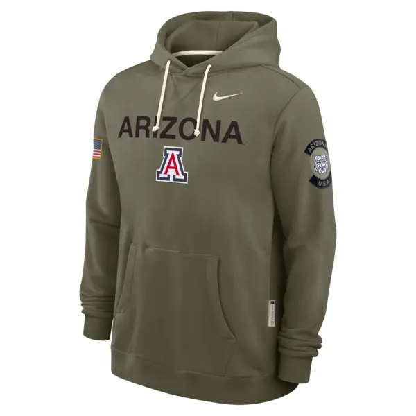 Nike Arizona 2025 Military Appreciation Dri-fit College Pullover Hoodie - Green