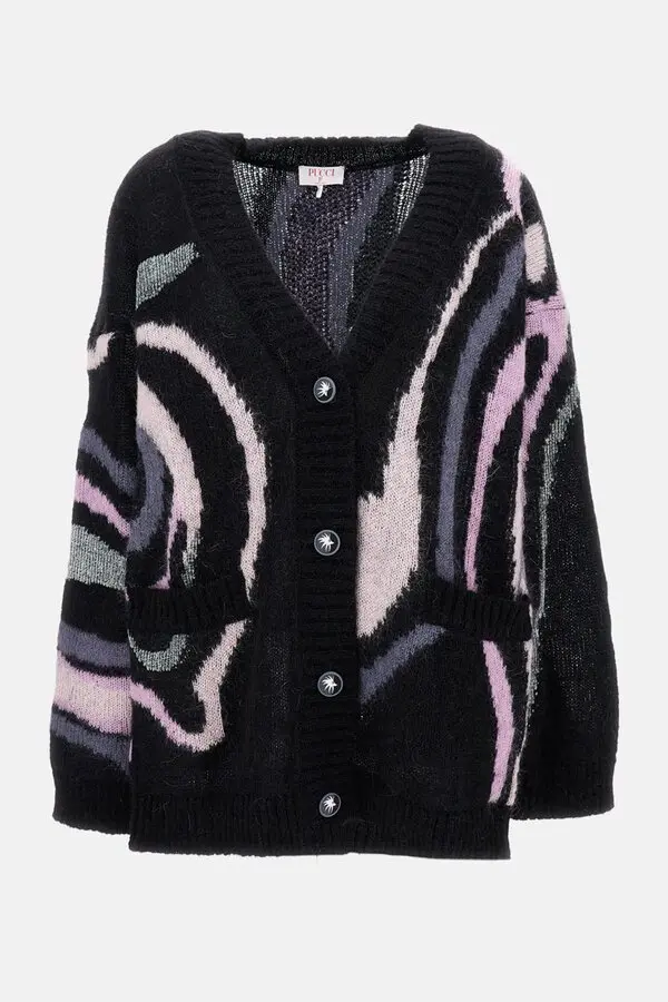 Emilio Pucci Mohair Blend Cardigan - Nero