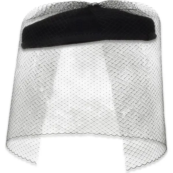 GIGI BURRIS MILLINERY Lorna Beret With Veil - Black