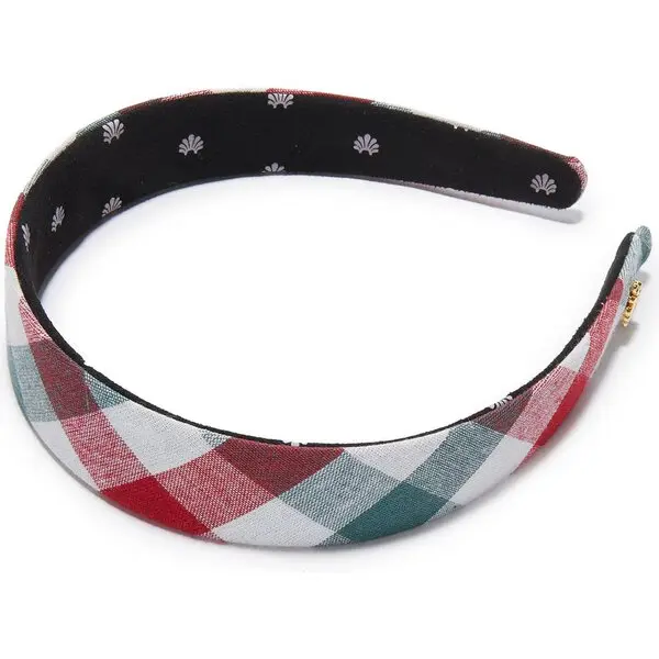Lele Sadoughi Bessette Gingham Headband - Christmas Gingham
