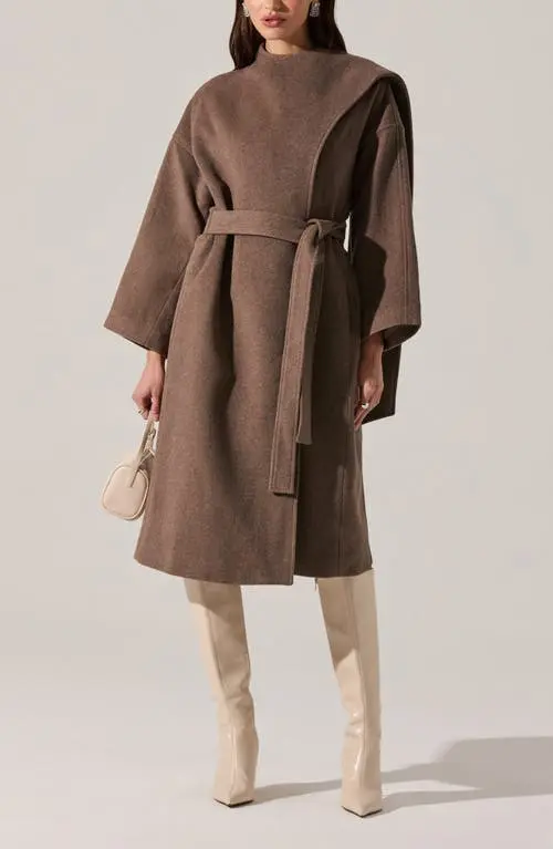 Astr The Label Elaxi Belted Coat