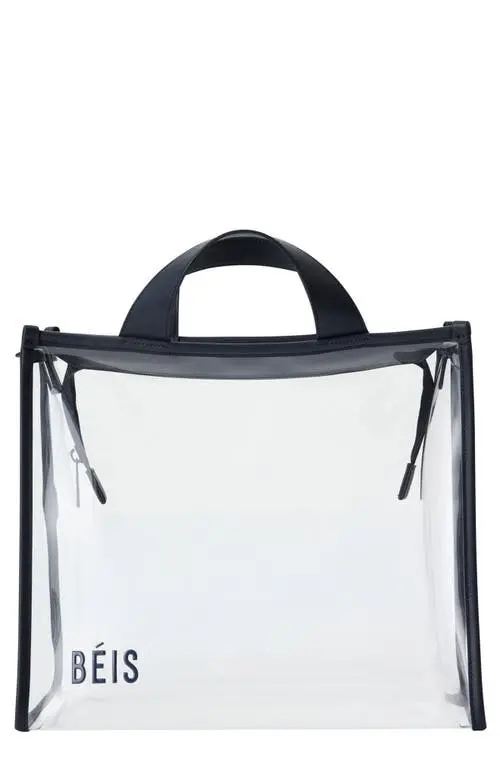 BEIS The Clear Stadium Tote - Navy