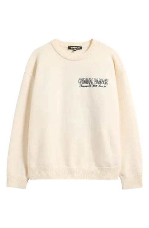 CRIMINAL DAMAGE Embroidered Sweater