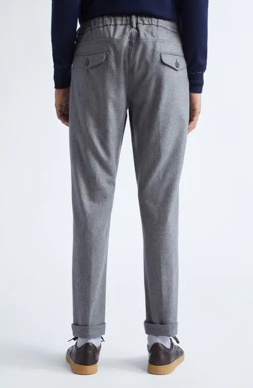 Eleventy Stretch Virgin Wool & Cashmere Pleated Pants